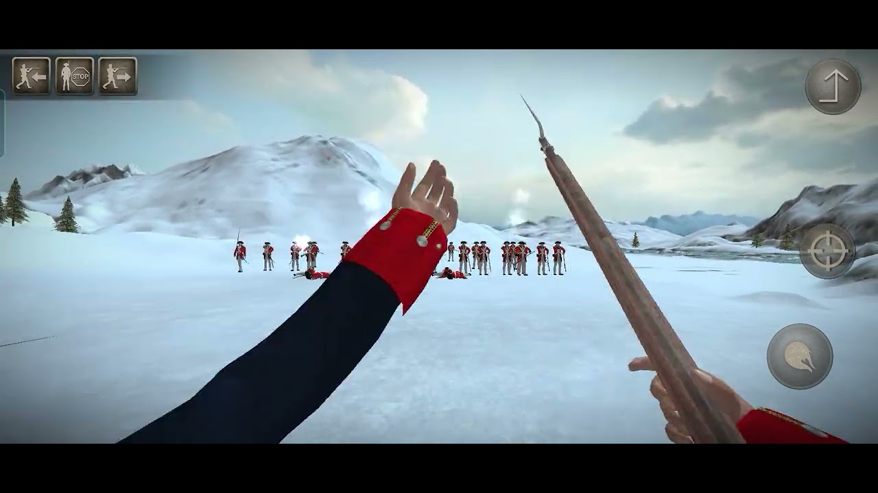 Playing "Muskets of America 2" a historical game that shows the war ...