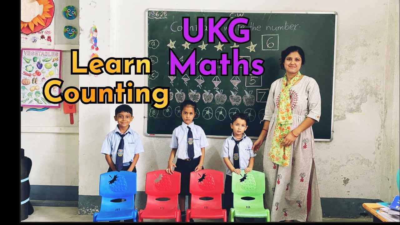 UKG Maths/Count and write the number/Worksheet - YouTube