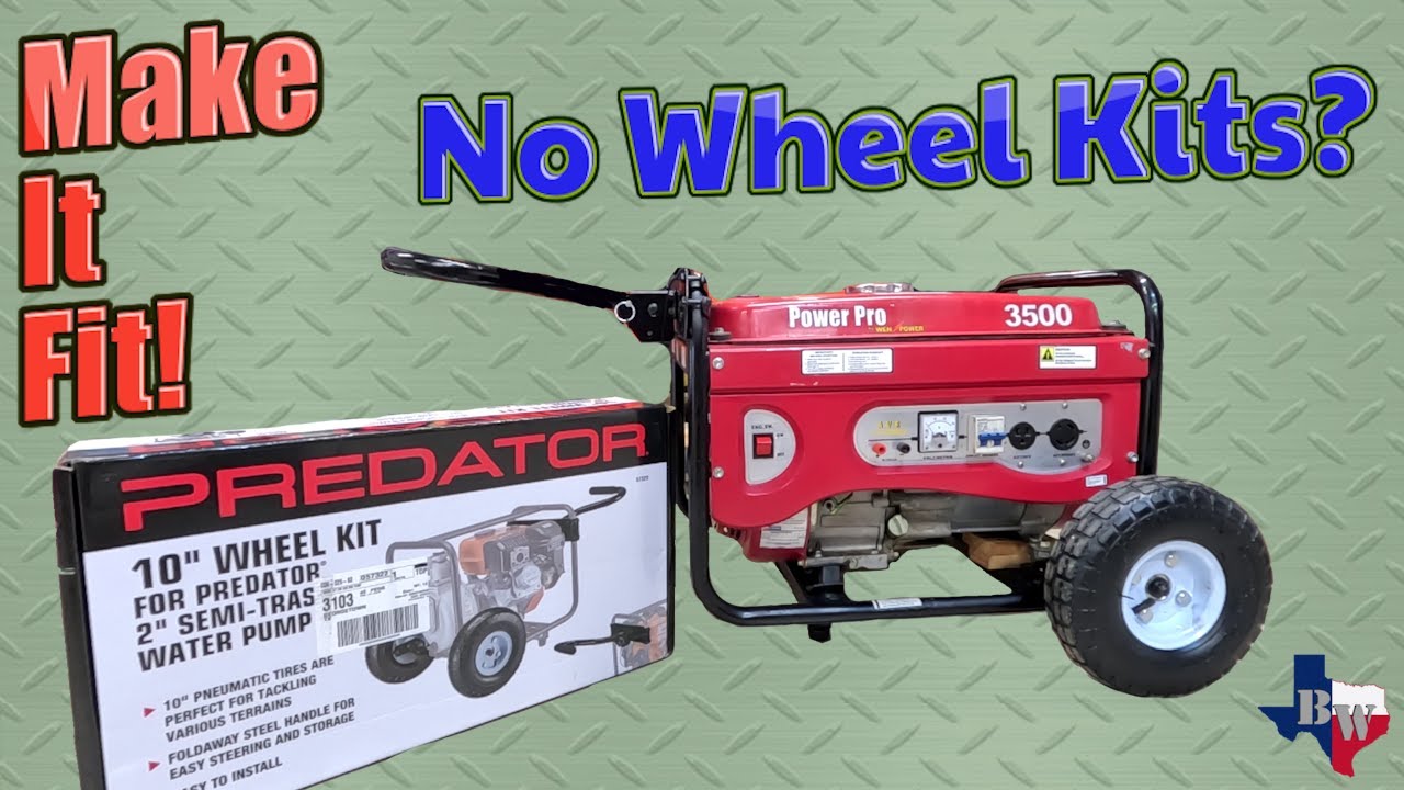 Retrofitting a Generator Wheel Kit from Harbor Freight - YouTube