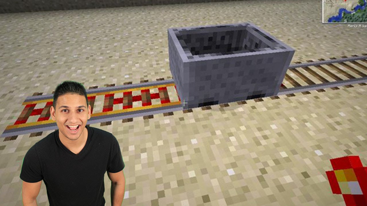 BUILDING A REDSTONE POWERED CARTS WITH RED - MINECRAFT PART 15 - YouTube
