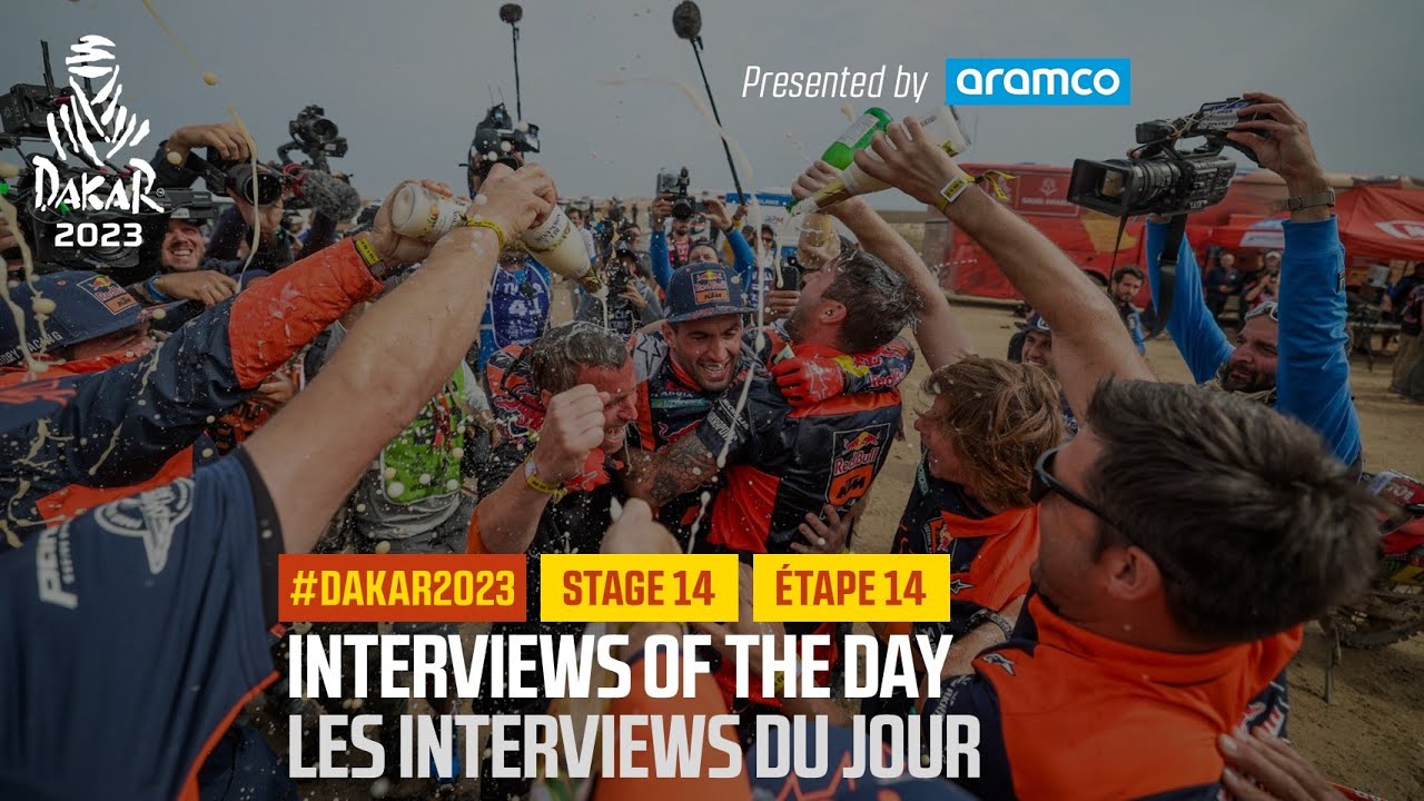 Interview of the day presented by Aramco - Stage 14 - #Dakar2023 - YouTube