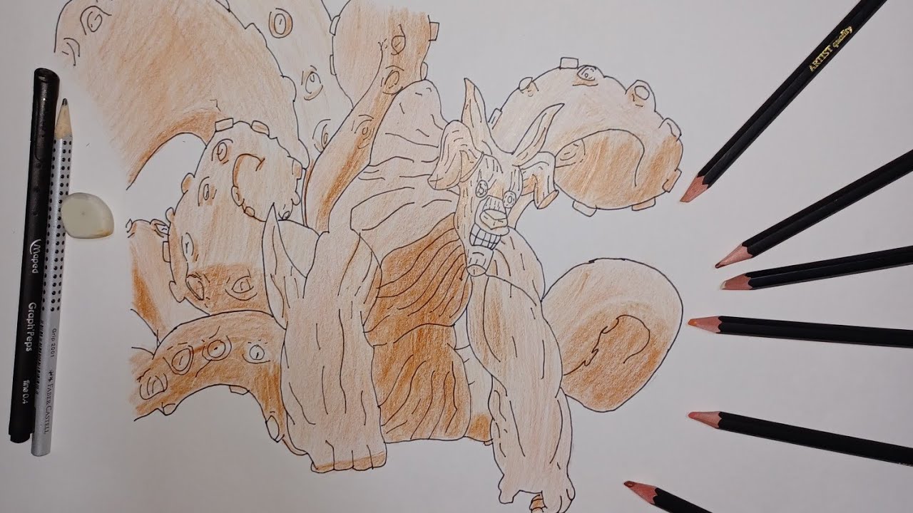 Drawing Gyuki Tailed beast (Hachibi no Gyuki)from Naruto Shippuden ...