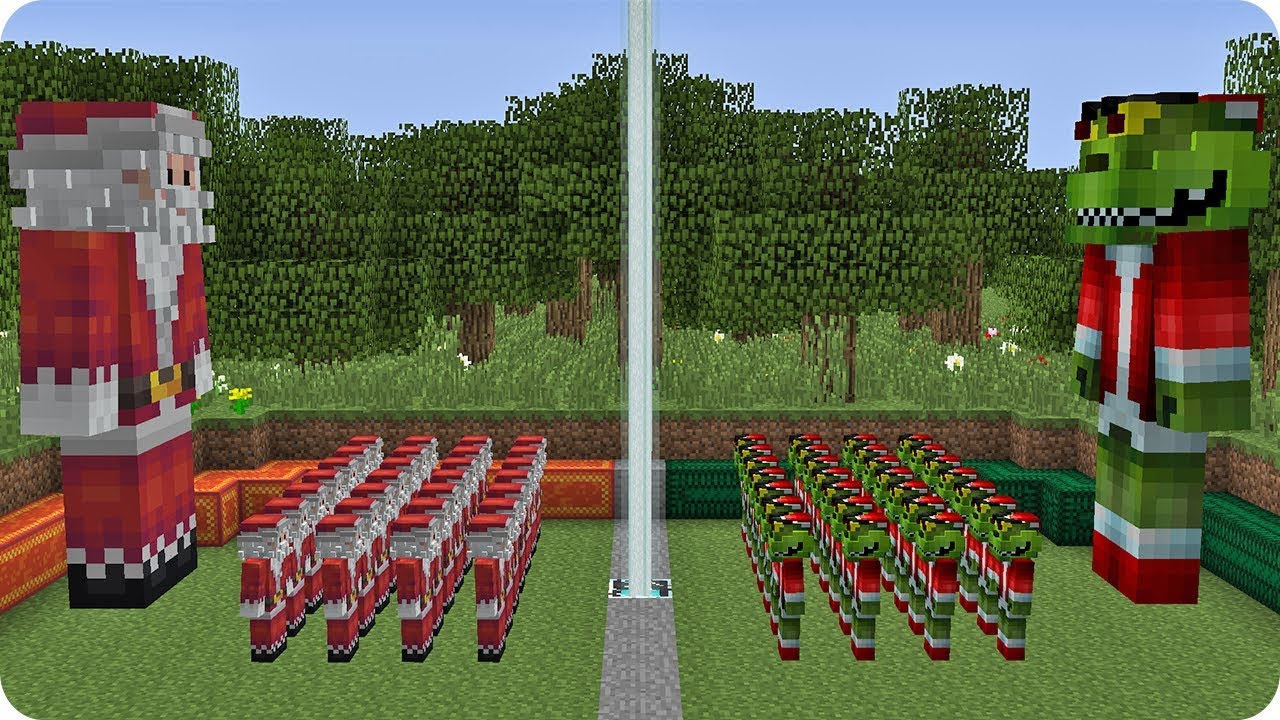 EJÉRCITO DE SANTA CLAUS VS EJÉRCITO DE GRINCH EN MINECRAFT - YouTube