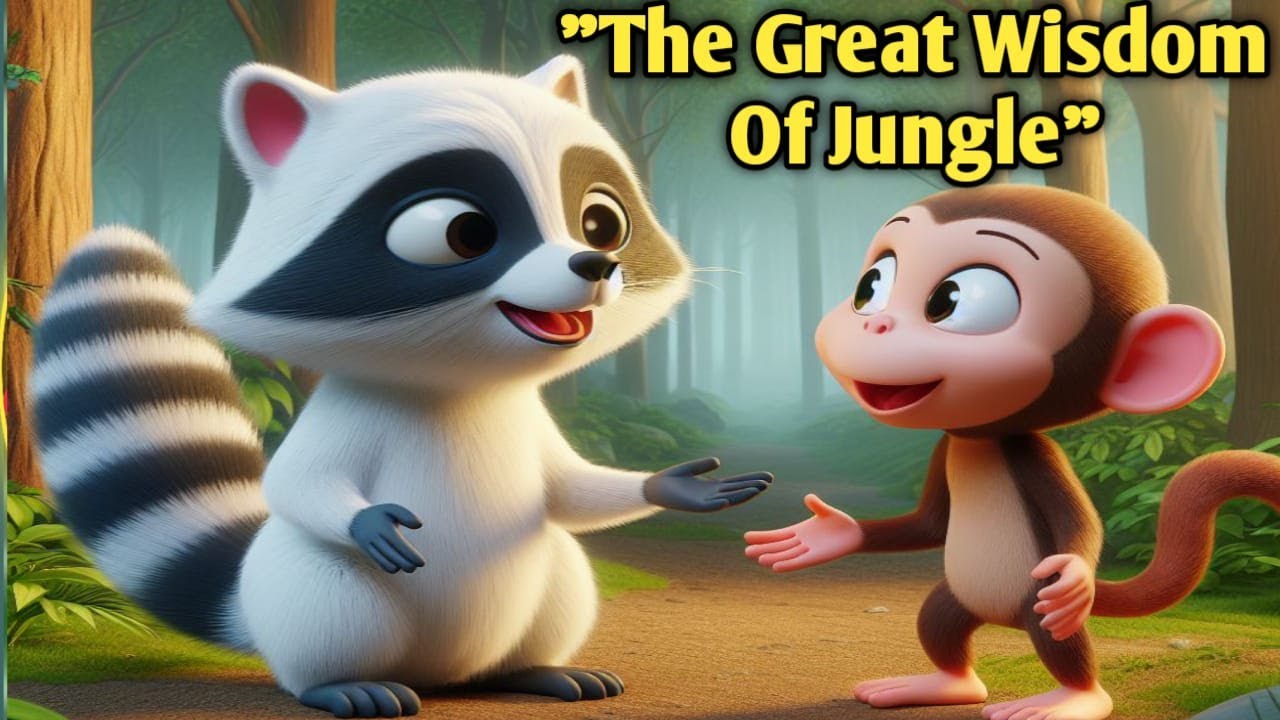 The Great Wisdom Of Jungle (Monkey and Raccoon)3d Cartoons Story ...