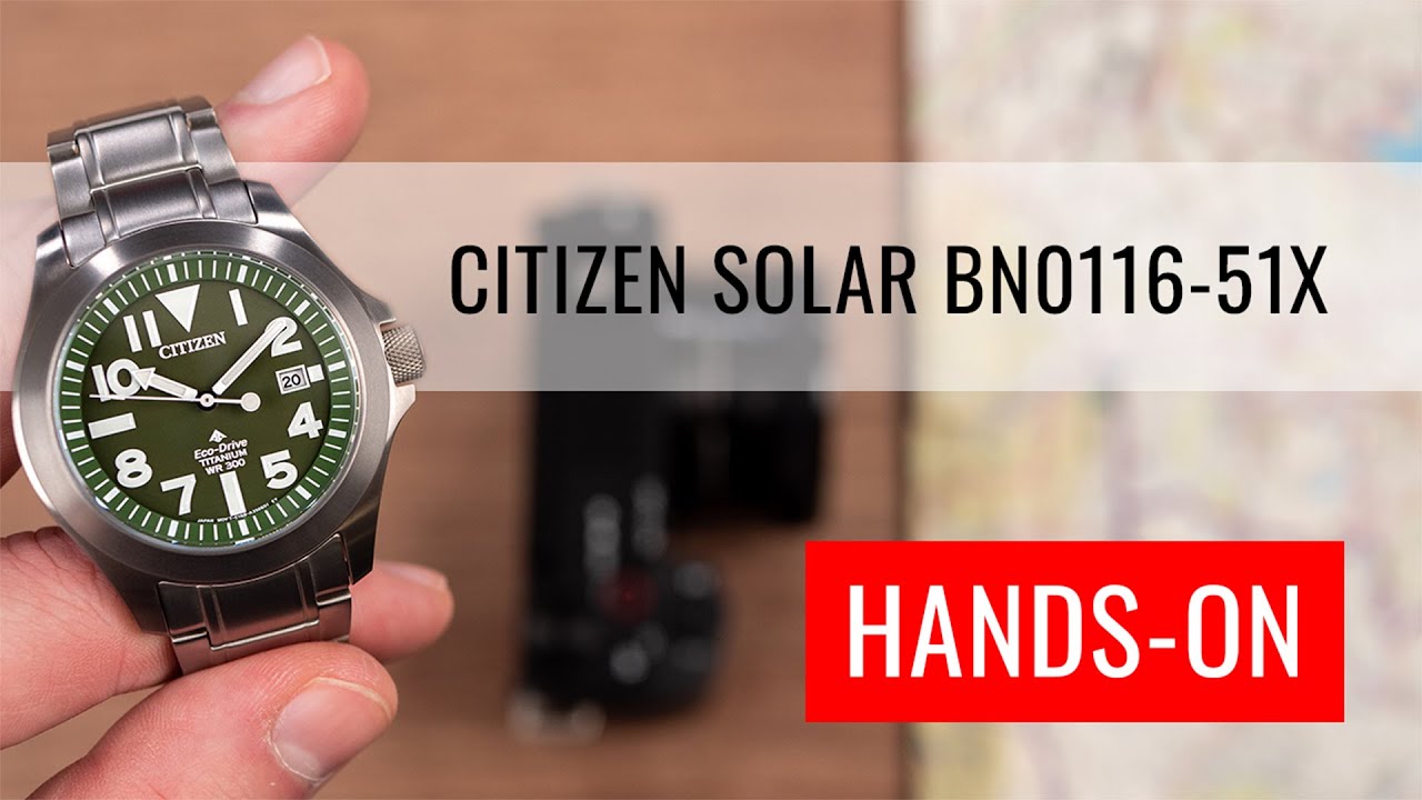 HANDS-ON: Citizen Promaster Solar Tough Super Titanium BN0116-51X - YouTube