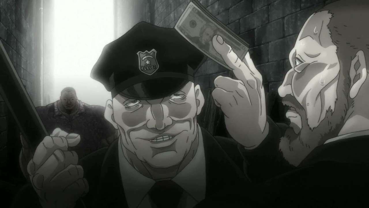 Oliva vs Police Jeff from Baki the grappler. - YouTube