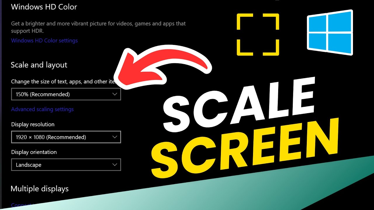 How to change the size of text, apps, icons, and other items on windows 10 {scale screen} - YouTube