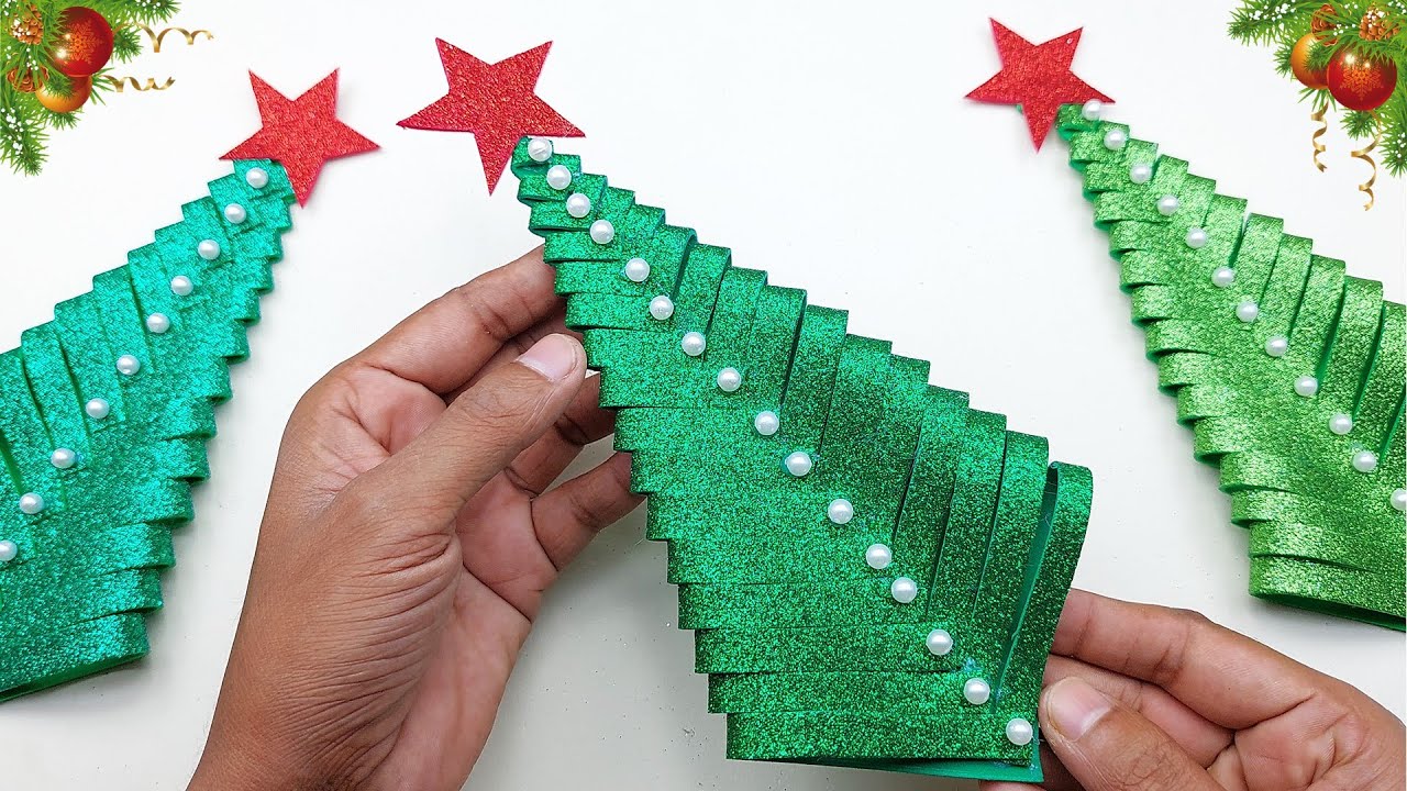 How to Make Christmas Tree 🎄 DIY Christmas Decorations Idea 🎄 Glitter ...