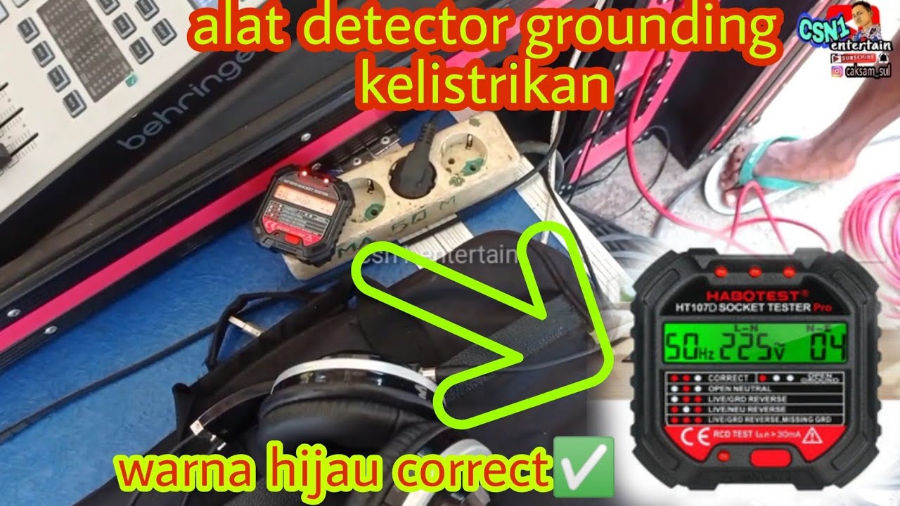 alat buat test grounding kelistrikan elektronik anda || sudah benar ...