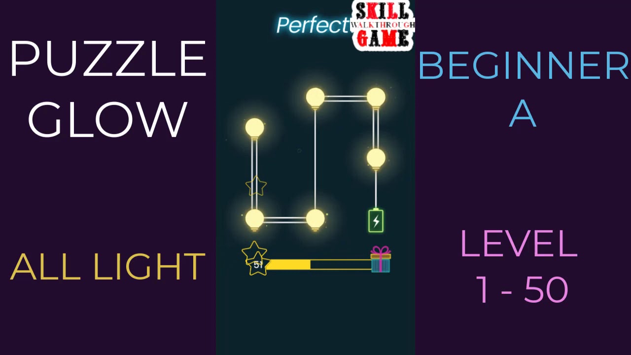 Puzzle Glow | All Light | Beginner A Level 1- 50 | Walkthrough - YouTube