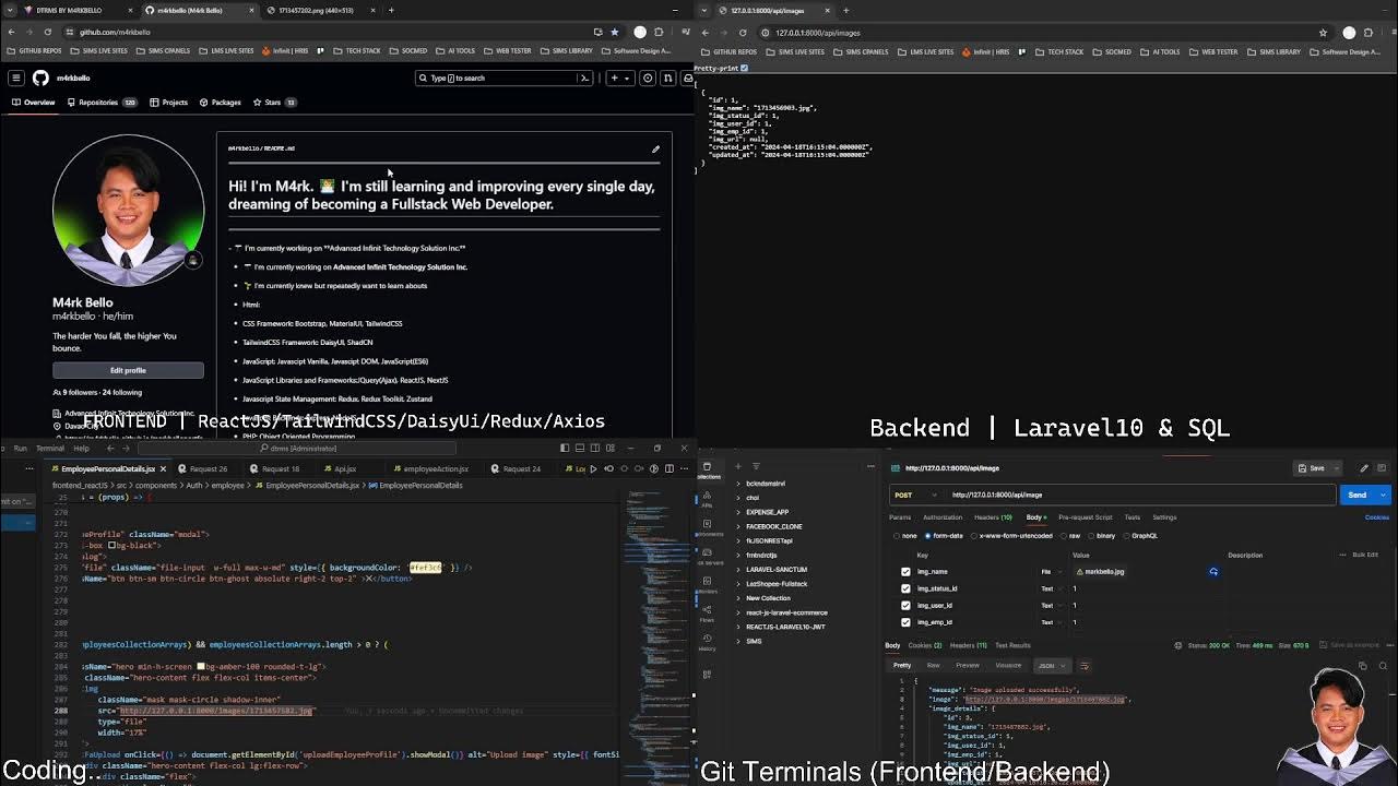 LIVE 🔴🎥🟢DTRMS | ADD QRCODE AND CRUDF USING REDUX | REACTJS, DAISYUI, REDUX, LARAVEL_X, MYSQL ...
