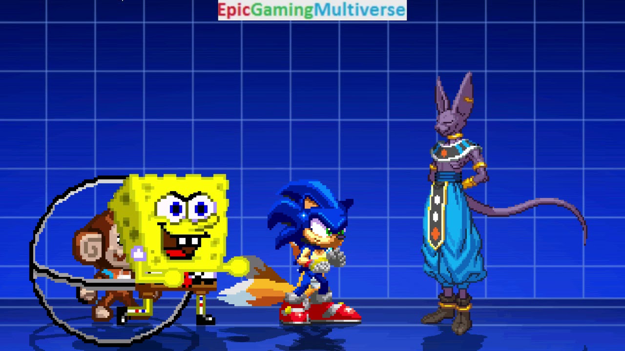 Sega Characters And SpongeBob SquarePants VS Beerus In A MUGEN Match ...