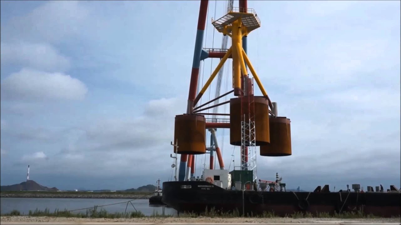 Tripod Suction Bucket for Offshore Met-mast of Wind Farm - YouTube