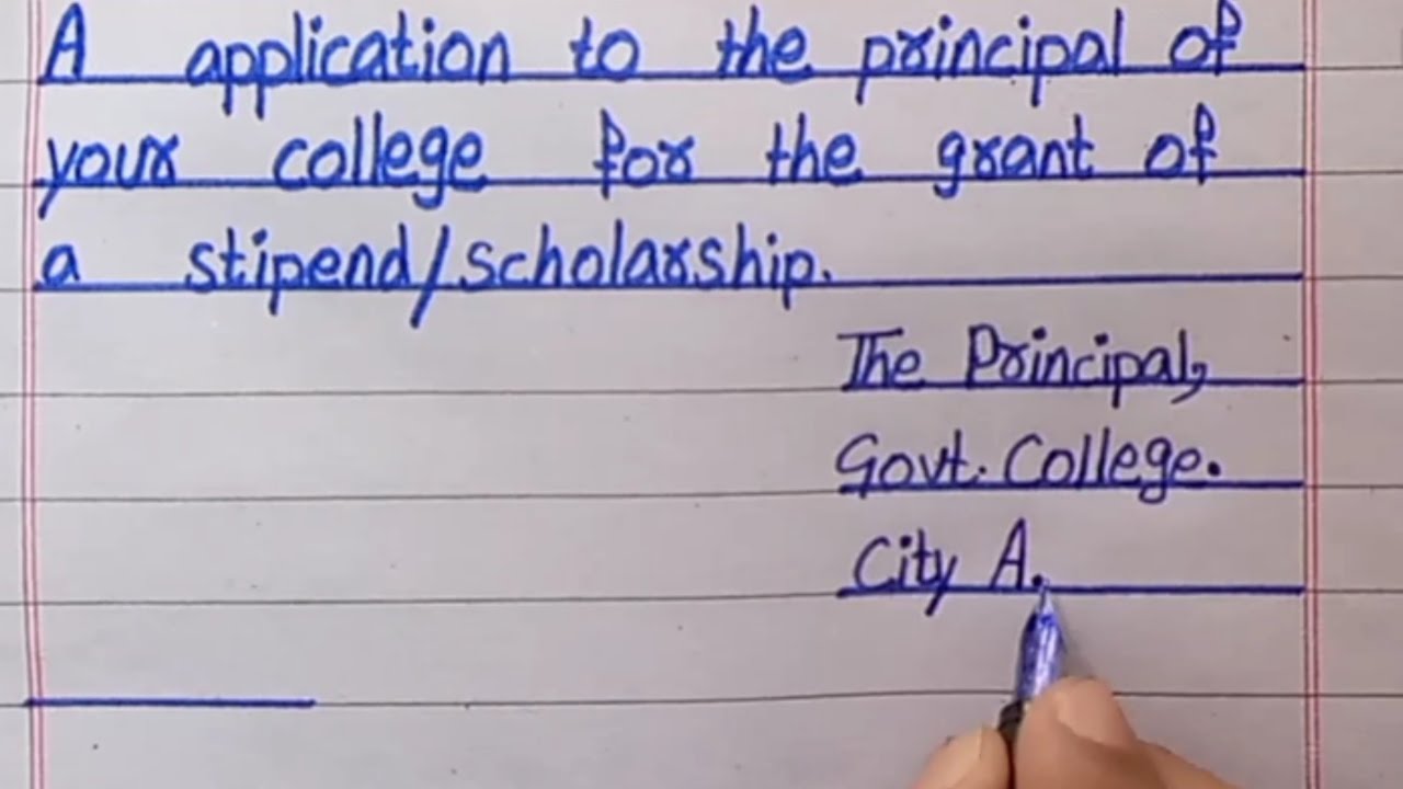 A application to the principal of your college for the grant of a ...