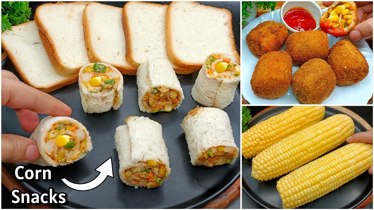 Easy Bread Corn Roll Recipe | New Recipe | Bread Roll Recipe | Evening ...