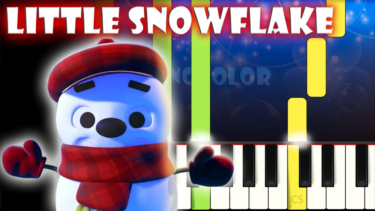 Little Snowflake - Super Simple Songs | Piano Tutorial | Karaoke - YouTube