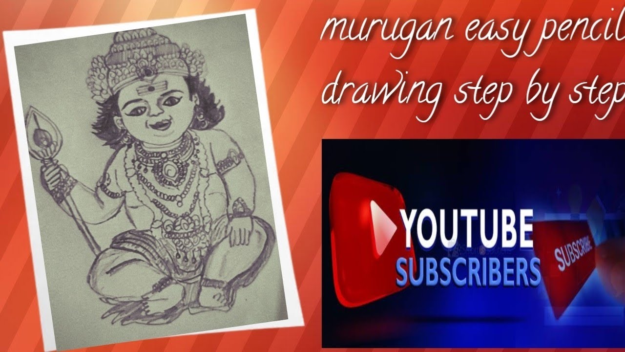 Murugan easy pencil drawing step by step - YouTube