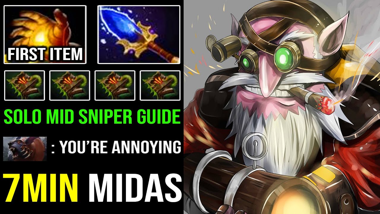 How to Solo Mid Sniper 7Min Midas Against Pro SF with Fast Jungle Guide ...