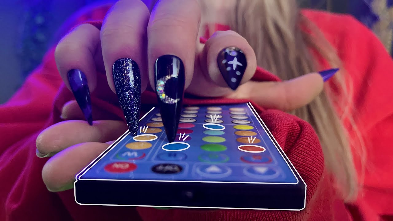 Bumpy LED remote + Camera Taps ASMR - YouTube