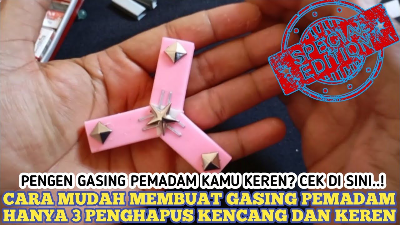 Pemadam Gasing || Cara Mudah Membuat Gasing Pemadam 3 Penghapus Keren ...