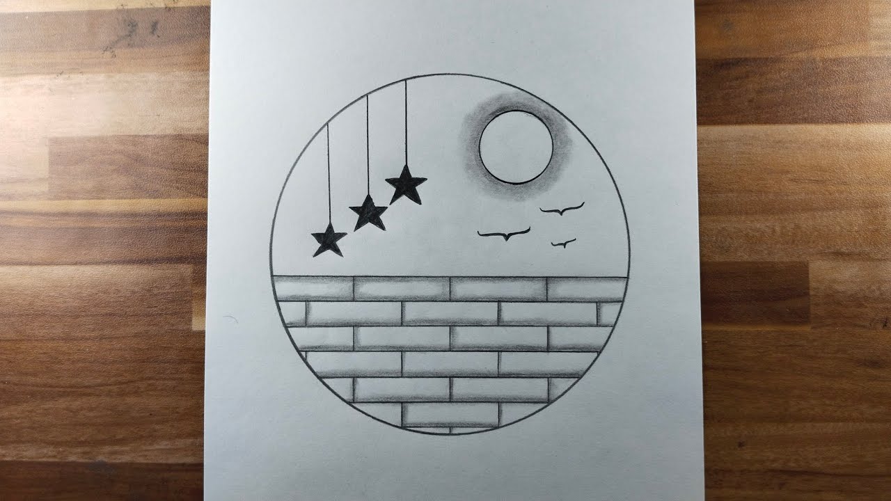 How to draw a star drawing inside the circle| सर्कल के अंदर स्टार की ...