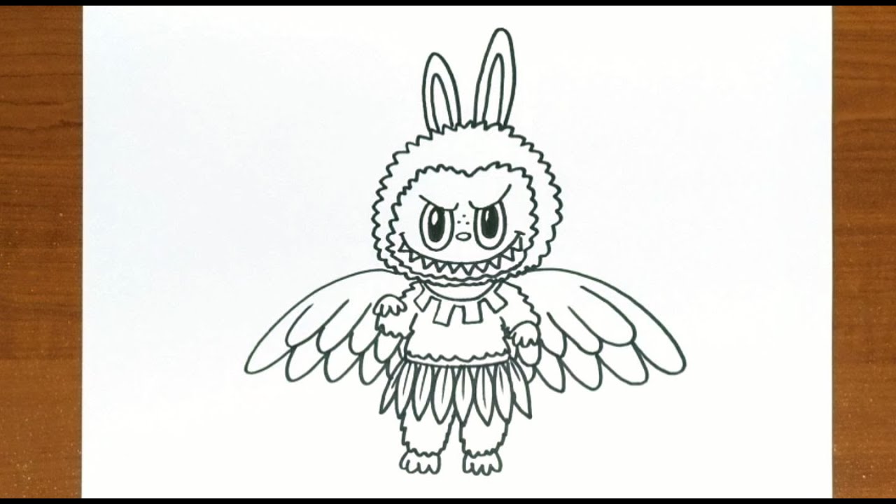 How To Draw LABUBU ZIMOMO BEAST Step by Step - YouTube