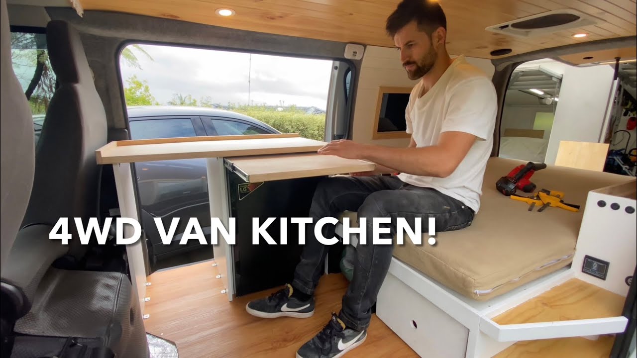 Building our Kitchen Pt 1 - 4WD Van Build - YouTube