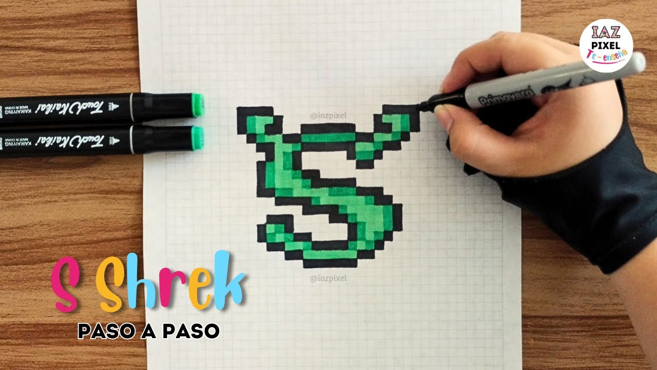 Como pintar la S de SHREK en PIXEL ART – Tutorial paso a paso #shrek ...