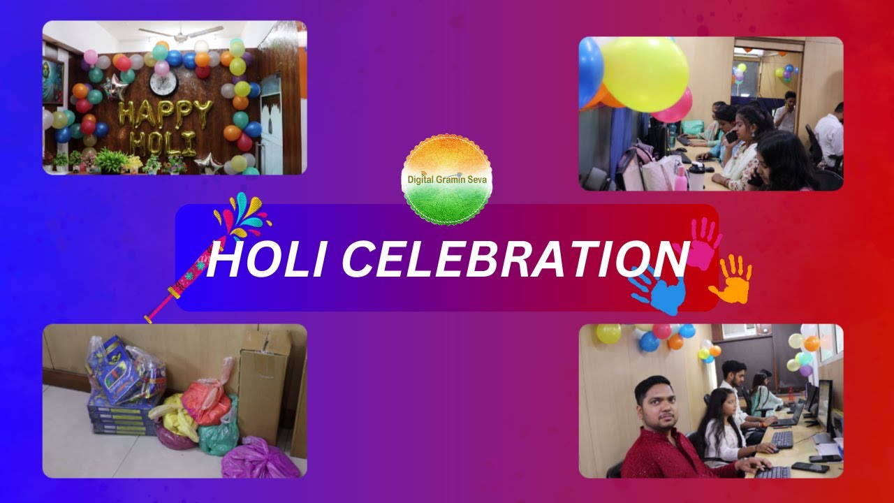 Happyholi 2024 Digital Gramin Seva Holi Celebration Office