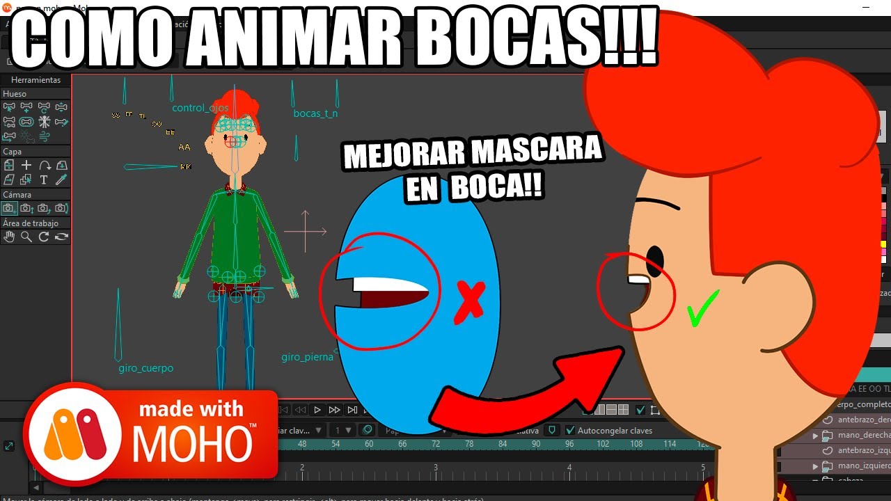Cómo hacer animación de boca | Mejorar Mascara Avanzado | Anime Studio ...