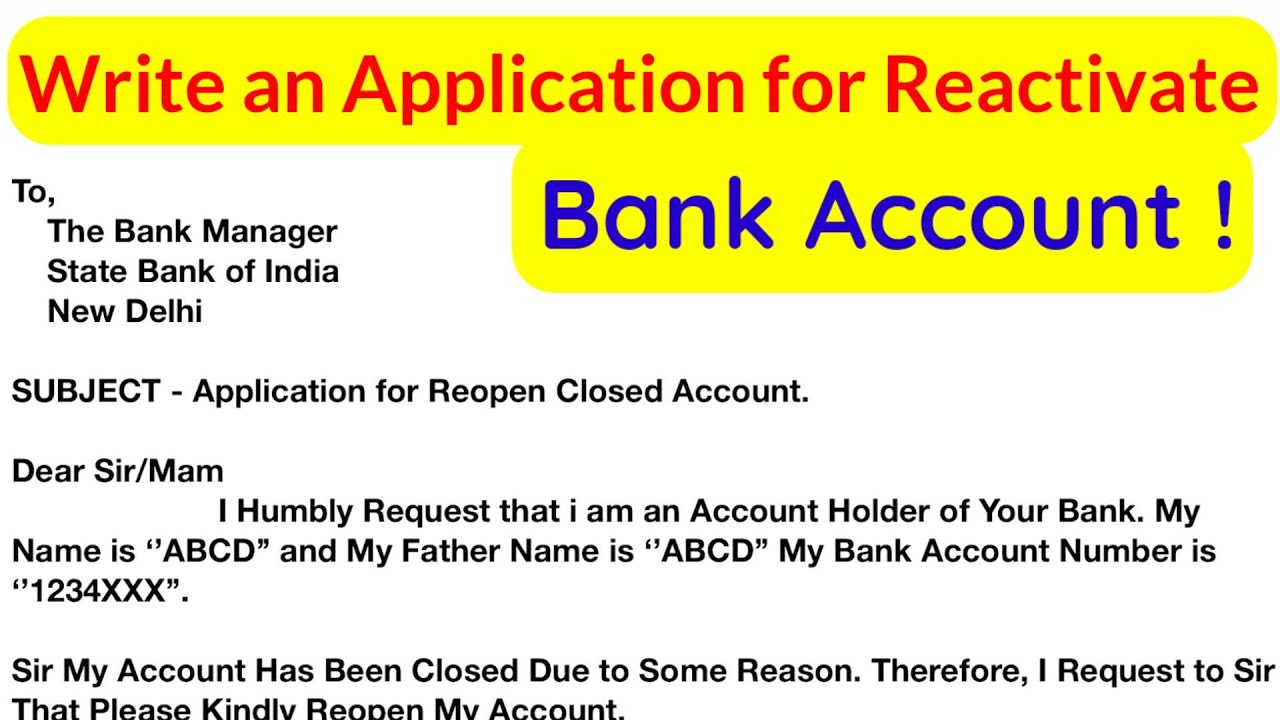Write An Application To The Manager To Reopen Bank Account write-an-application-to-the-manager-to-reopen-bank-account