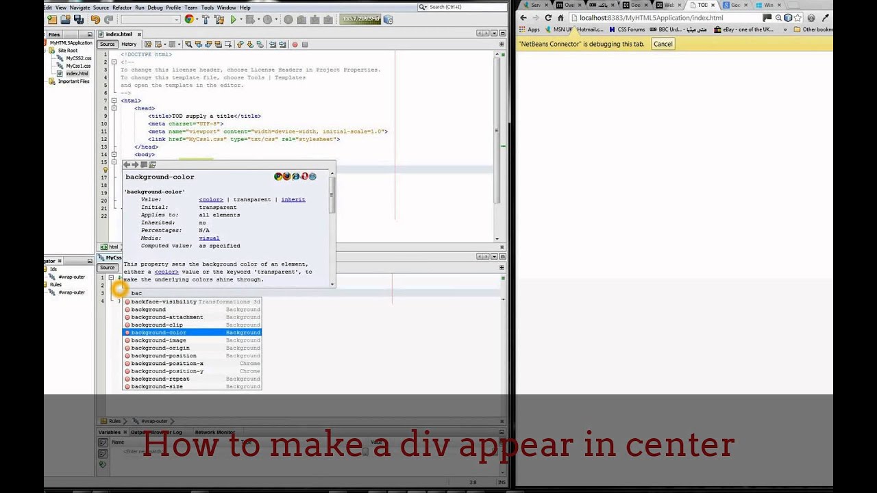 Css Html How To Make A Div Block Center Youtube