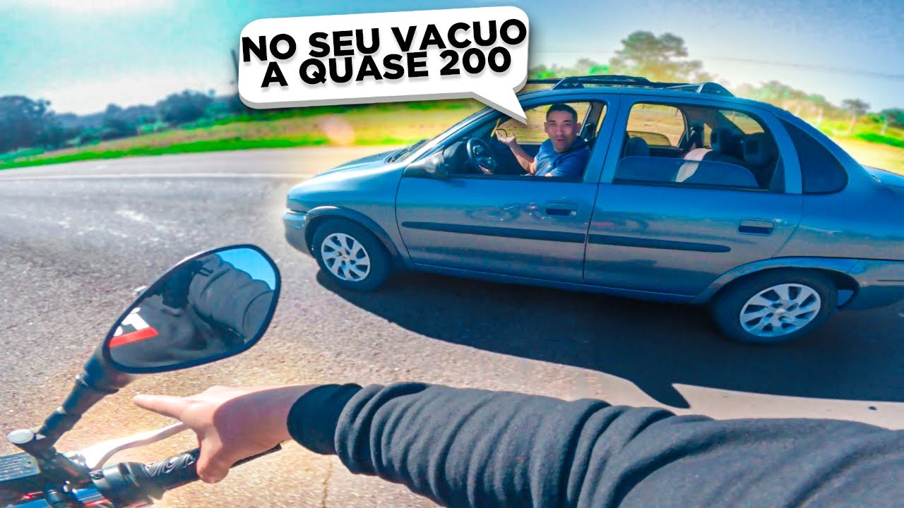 O CARRO VEIO NO VACUO DA FANZINHA A MAIS DE 180Km - YouTube