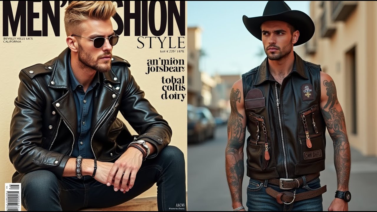 Leather and Style: How Men Create Spectacular Looks. - YouTube