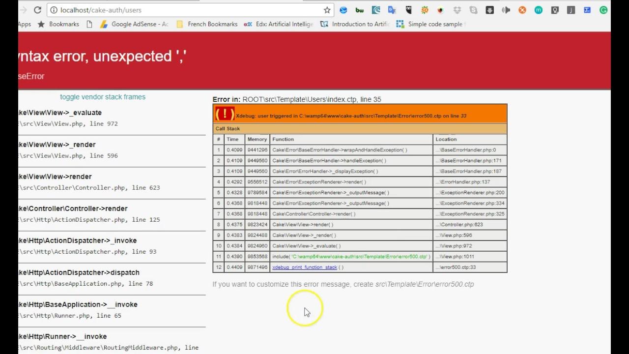 CakePHP 3 4 Tutorial For Beginners step by step 12 user index tables styling - YouTube