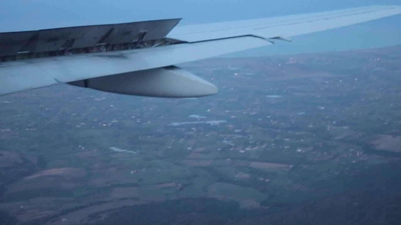 USA To Rome Airplane takeoff and landing - YouTube