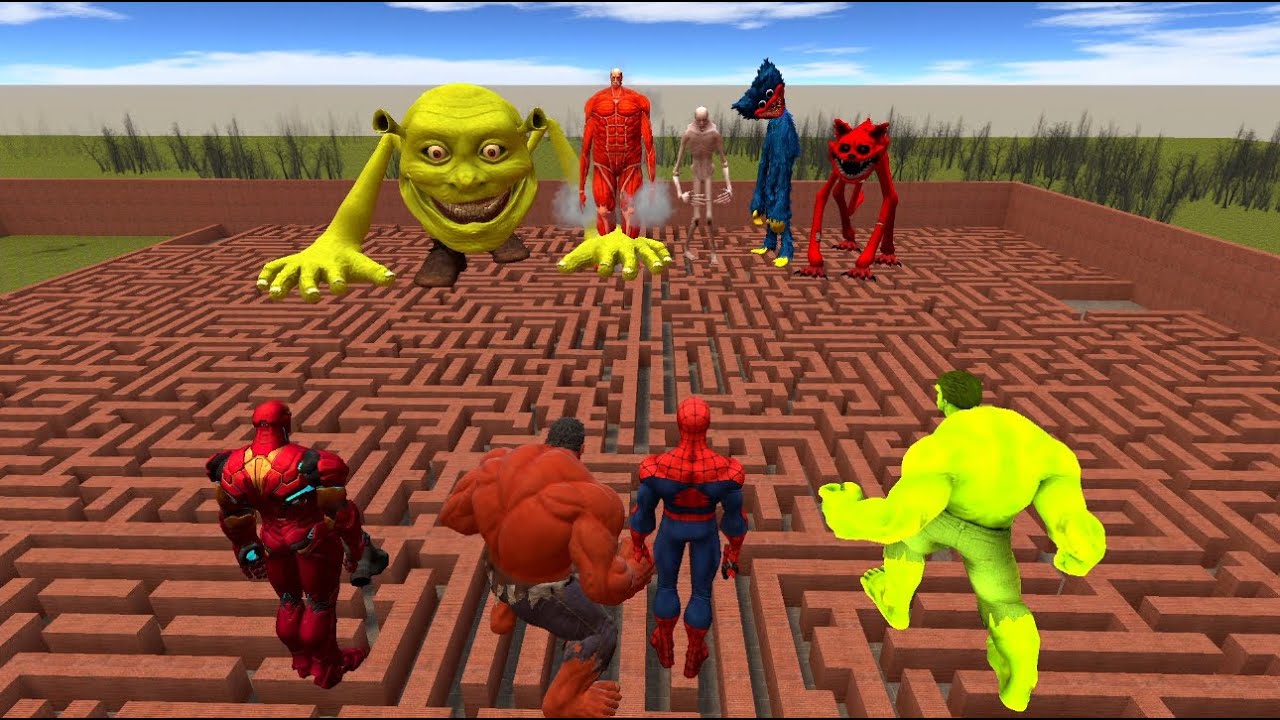CURSED HULK VS SCP 096 VS SHREK & SONIC TAPES IN GARRYS MOD - YouTube