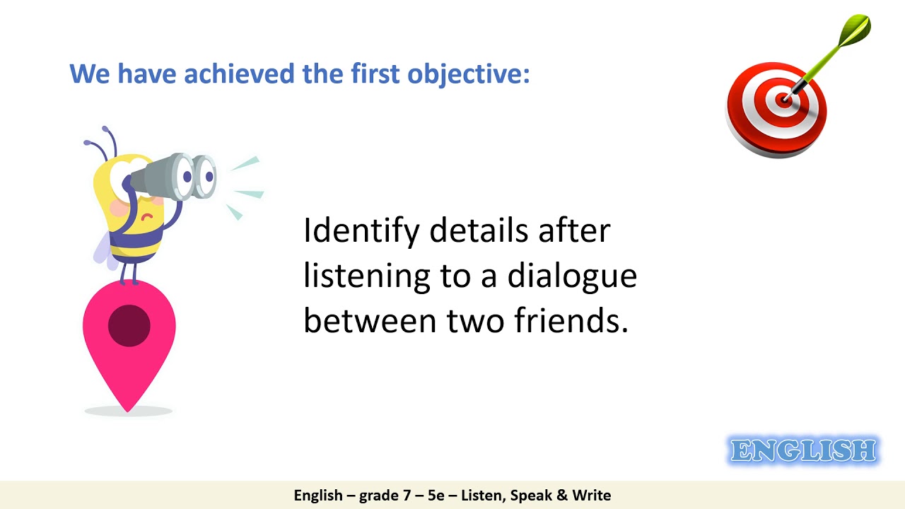 Grade 7 English 5E Listen, Speak & Write - YouTube