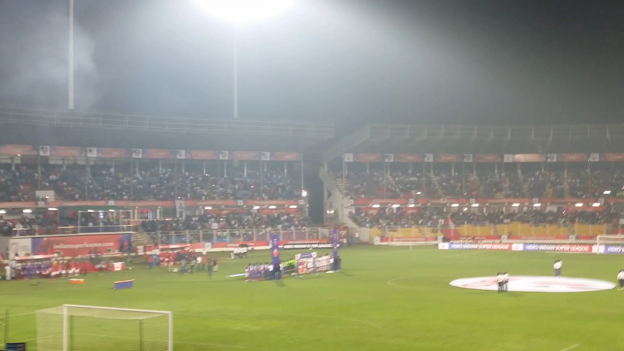 Indian National Anthem (Fatorda Stadium, Goa) FC Goa vs Delhi Dynamos ...