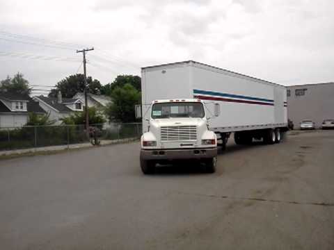 CDL Truck Driving 90 Degree Parking - YouTube