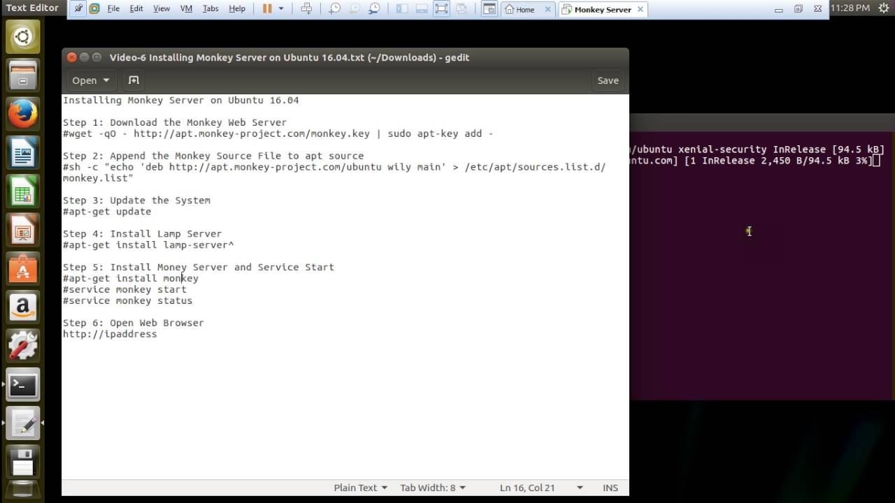How to Install Monkey Open Source Powerful Web Server on Ubuntu 16.04 - YouTube