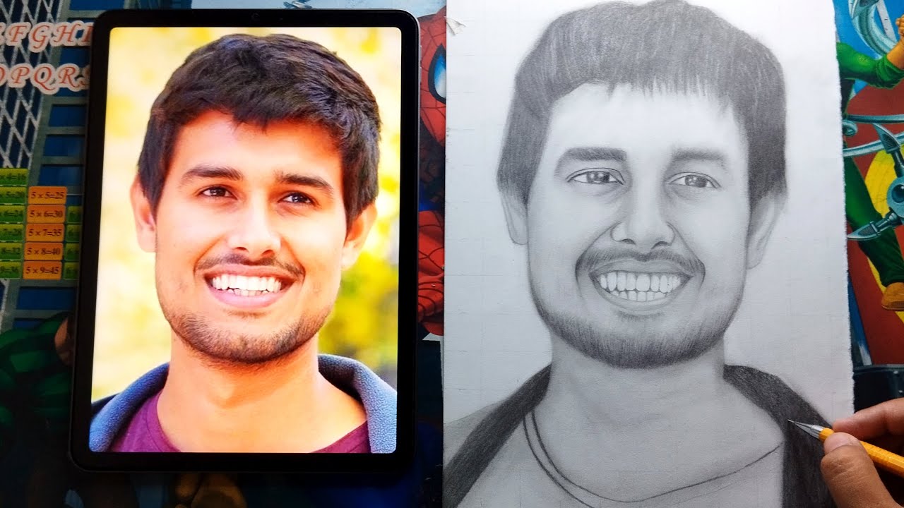 Drawing Dhruv Rathee With Pencil | Dhruv Rathee Sketch on paper with ...