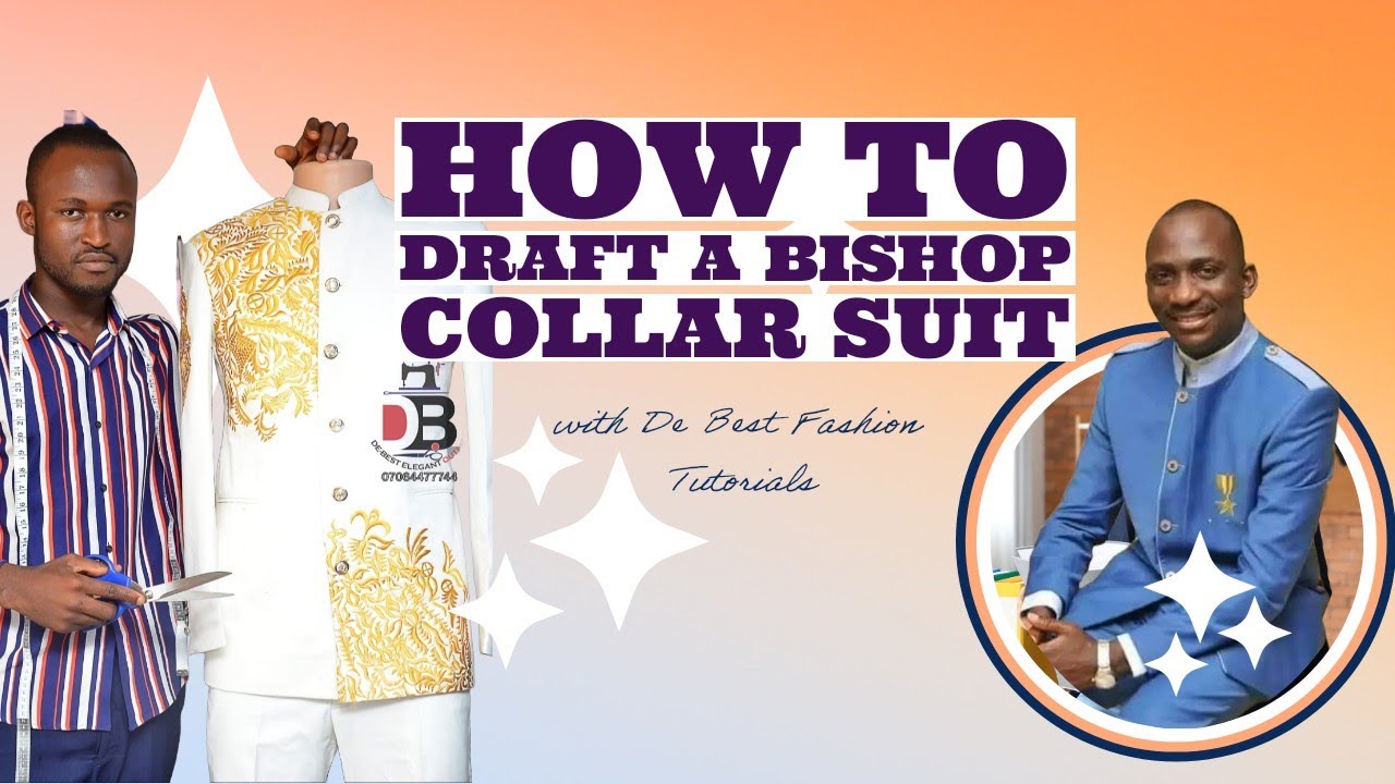 How to Draft and cut a Bishop collar suit - YouTube