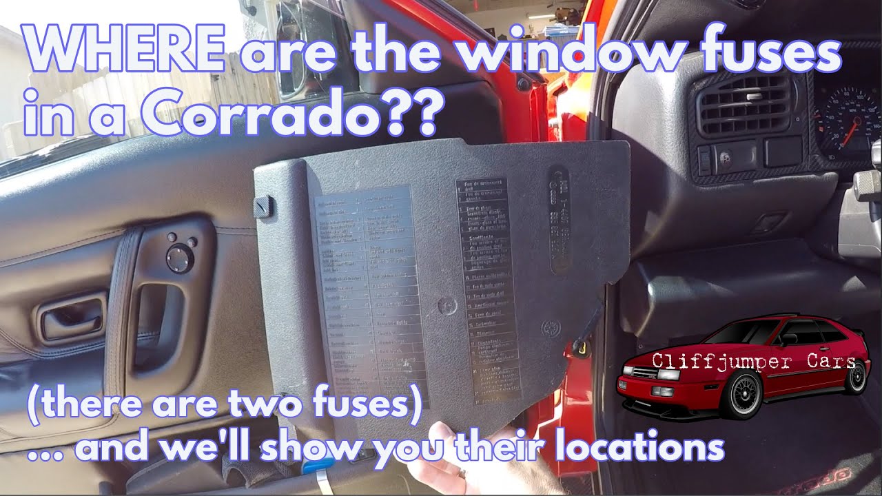 Corrado Window Fuse Locations & Issues - YouTube