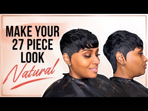How to Make a 27 Piece Pixie Quick Weave Look Natural | HEATLESS METHOD | Beginner Friendly