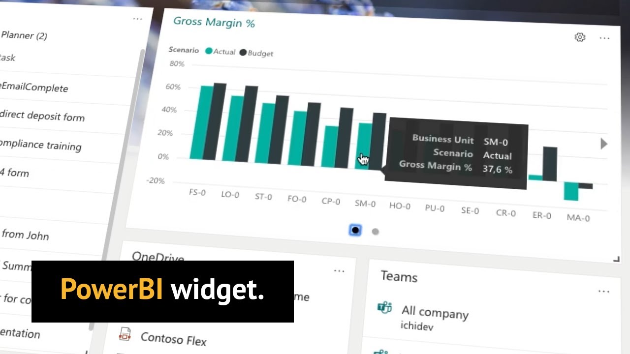 Ichicraft Widgets Feature Update # 2: Power BI Widget - YouTube