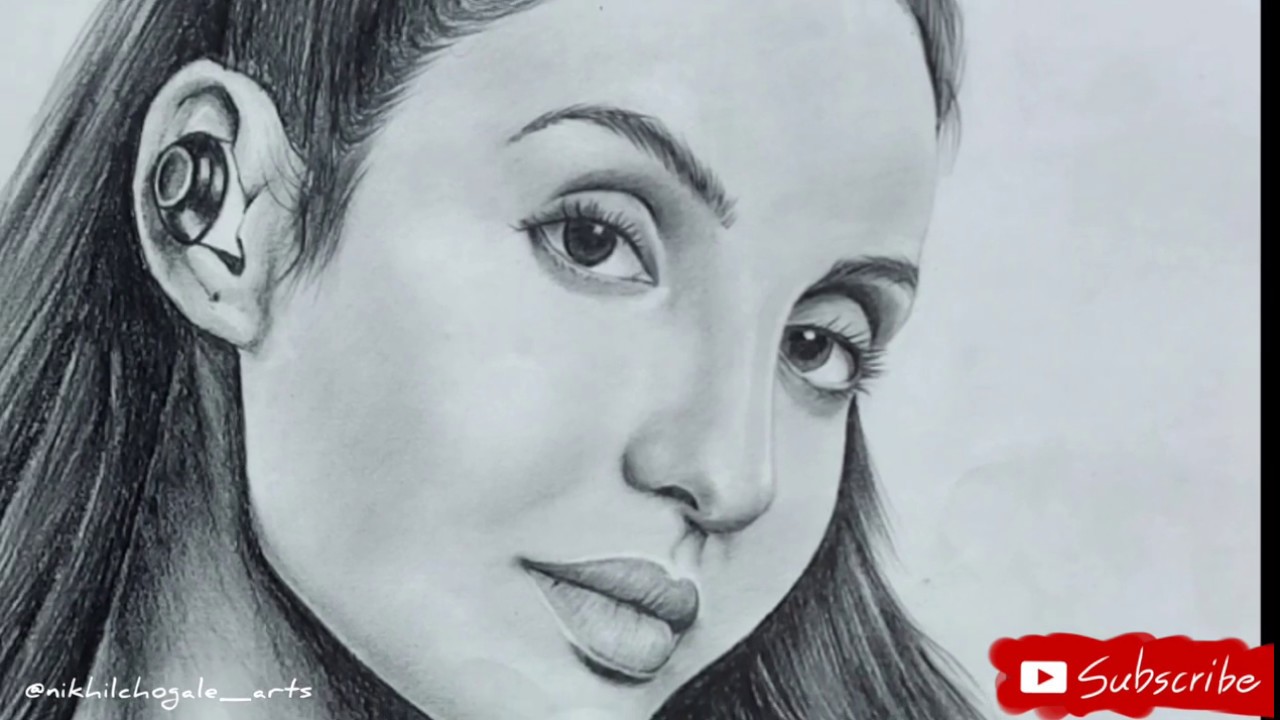 How to draw sketch of Nora Fatehi (timelapse video) - YouTube