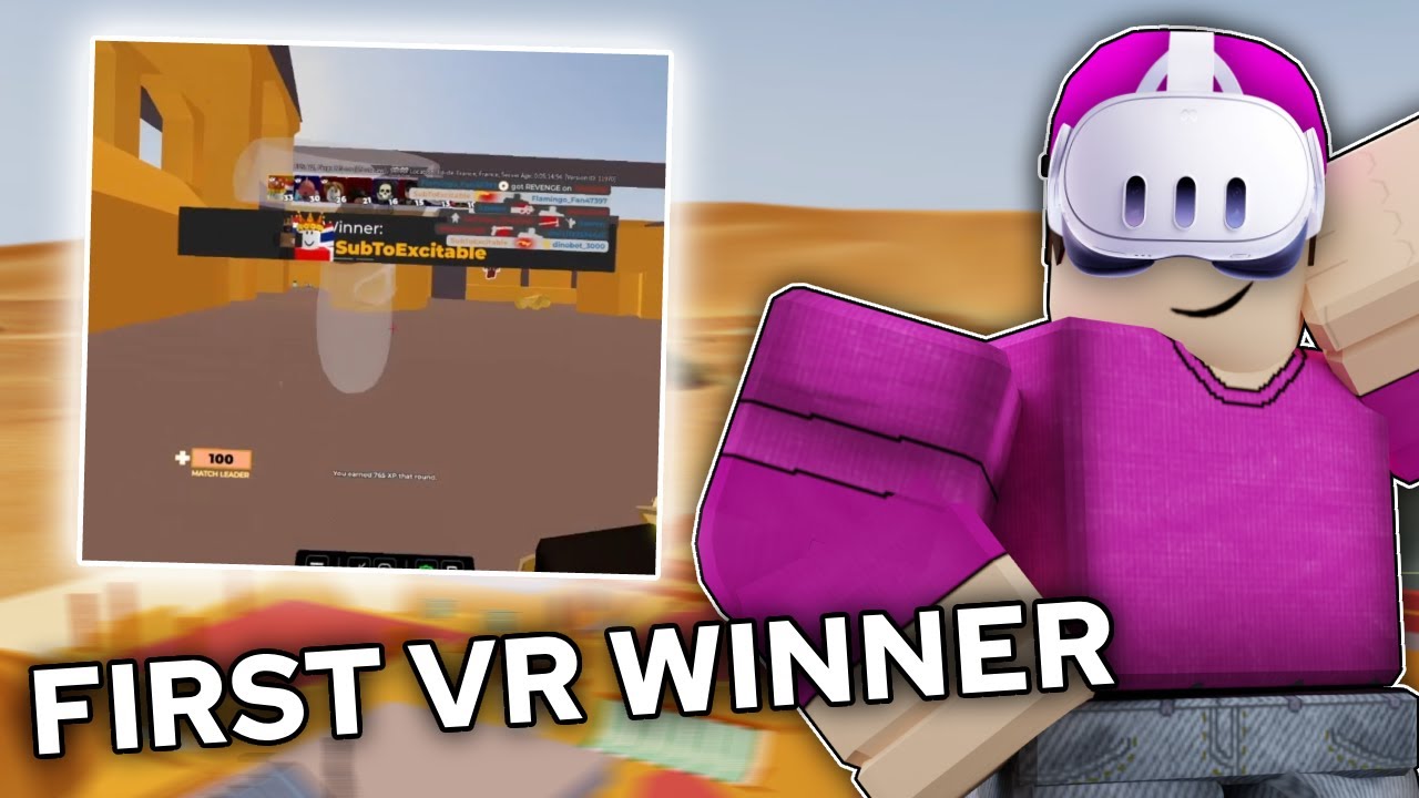 World’s FIRST EVER VR WINNER... (Roblox Arsenal) - YouTube