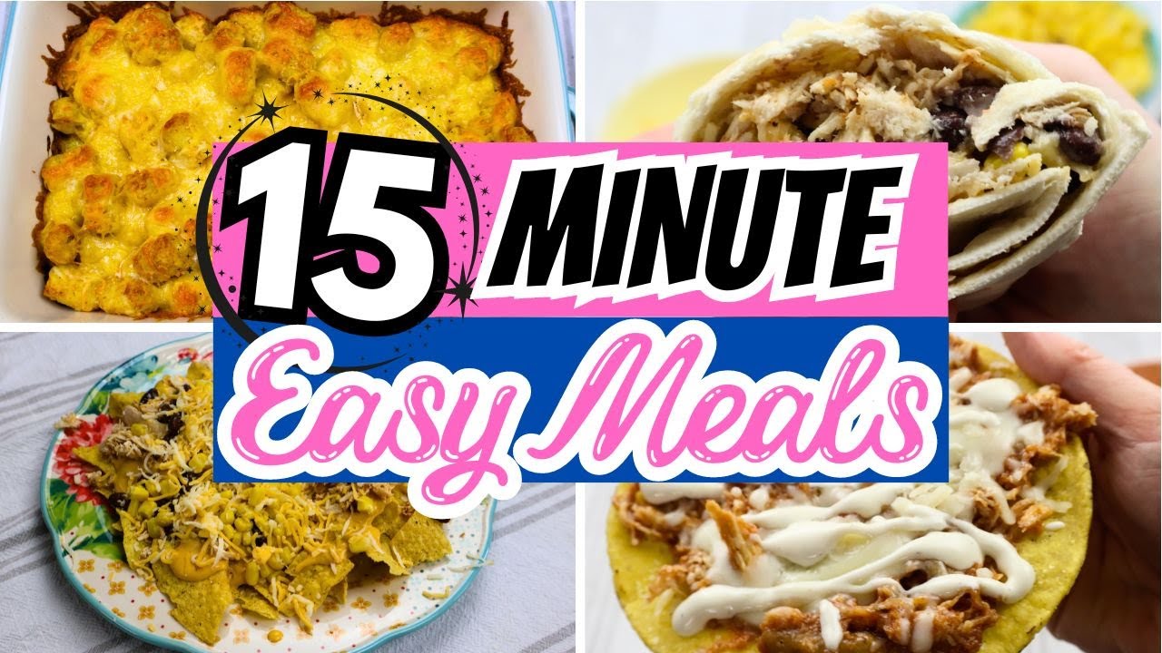 5 Dinners that only take 15 Minutes or LESS| Easy Dump & Go Recipes ...