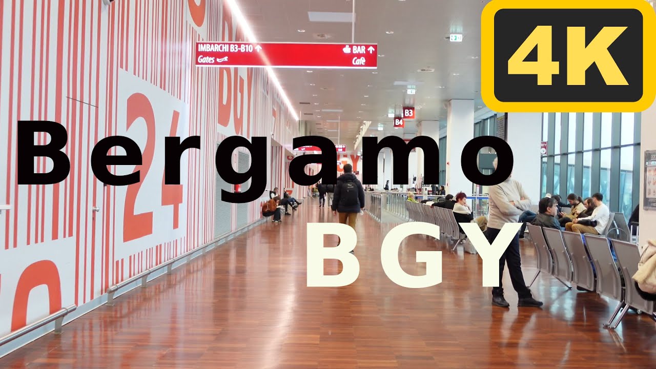 Bergamo Airport BGY - terminal walk - March 2023 - YouTube